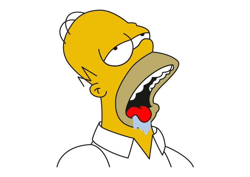 Drooling Homer Simpson Vector Character Drooling Homer Simpson Vector Character