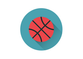 Basketball Flat Vector Icon