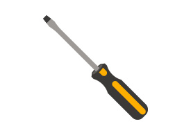 Screwdriver Flat Vector