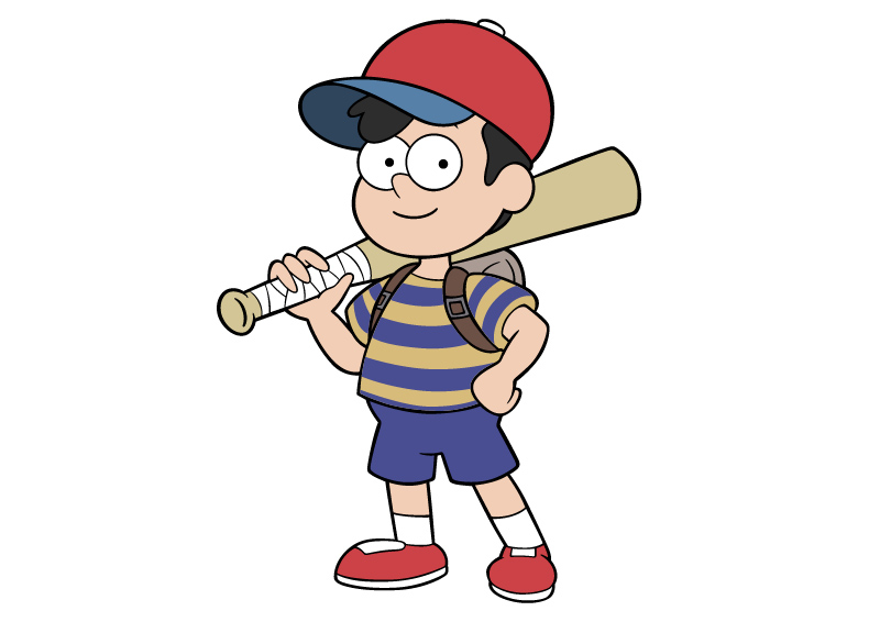 Ness EarthBound Cartoon Style Vector - SuperAwesomeVectors