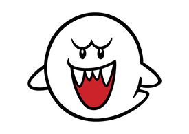 Super Mario Boo Free Vector - SuperAwesomeVectors