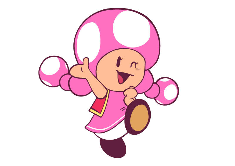 Toadette Super Mario Free Vector - SuperAwesomeVectors